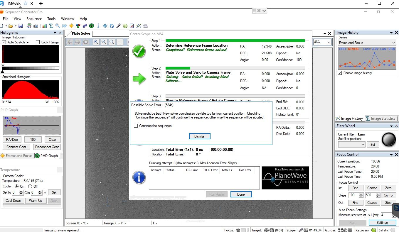 Solve might be bad - Plate Solving - Main Sequence Software